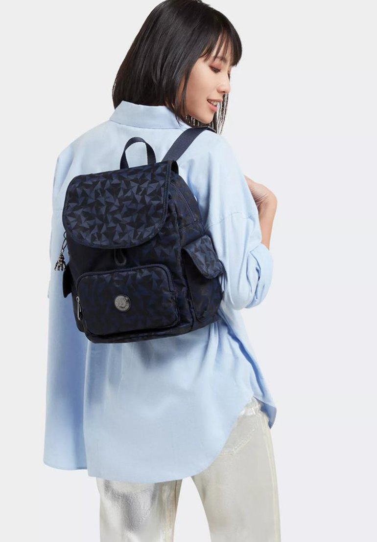 Kipling CITY PACK S - Ryggsäck - endless navy jacquard/royal - Zalando.se