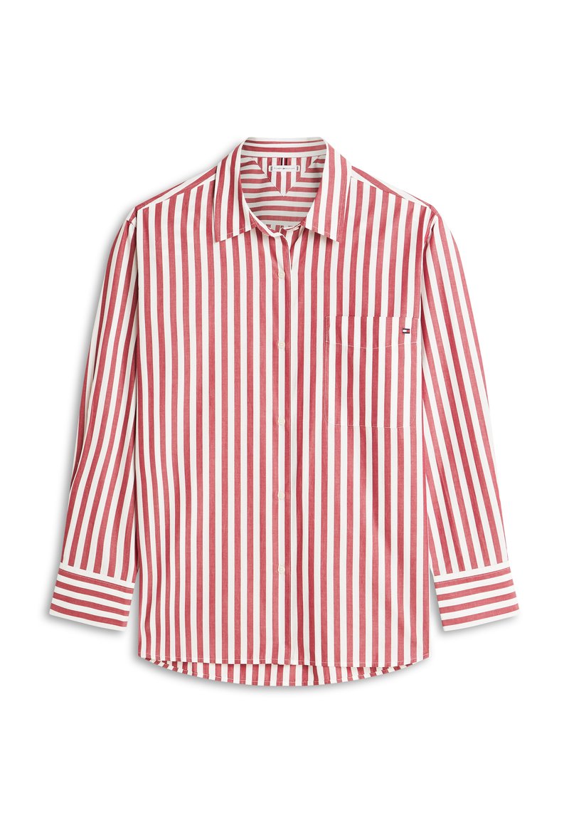 Tommy Hilfiger ESS EASY FIT - Bluza s gumbima - ecru/liberty red/bijela ...