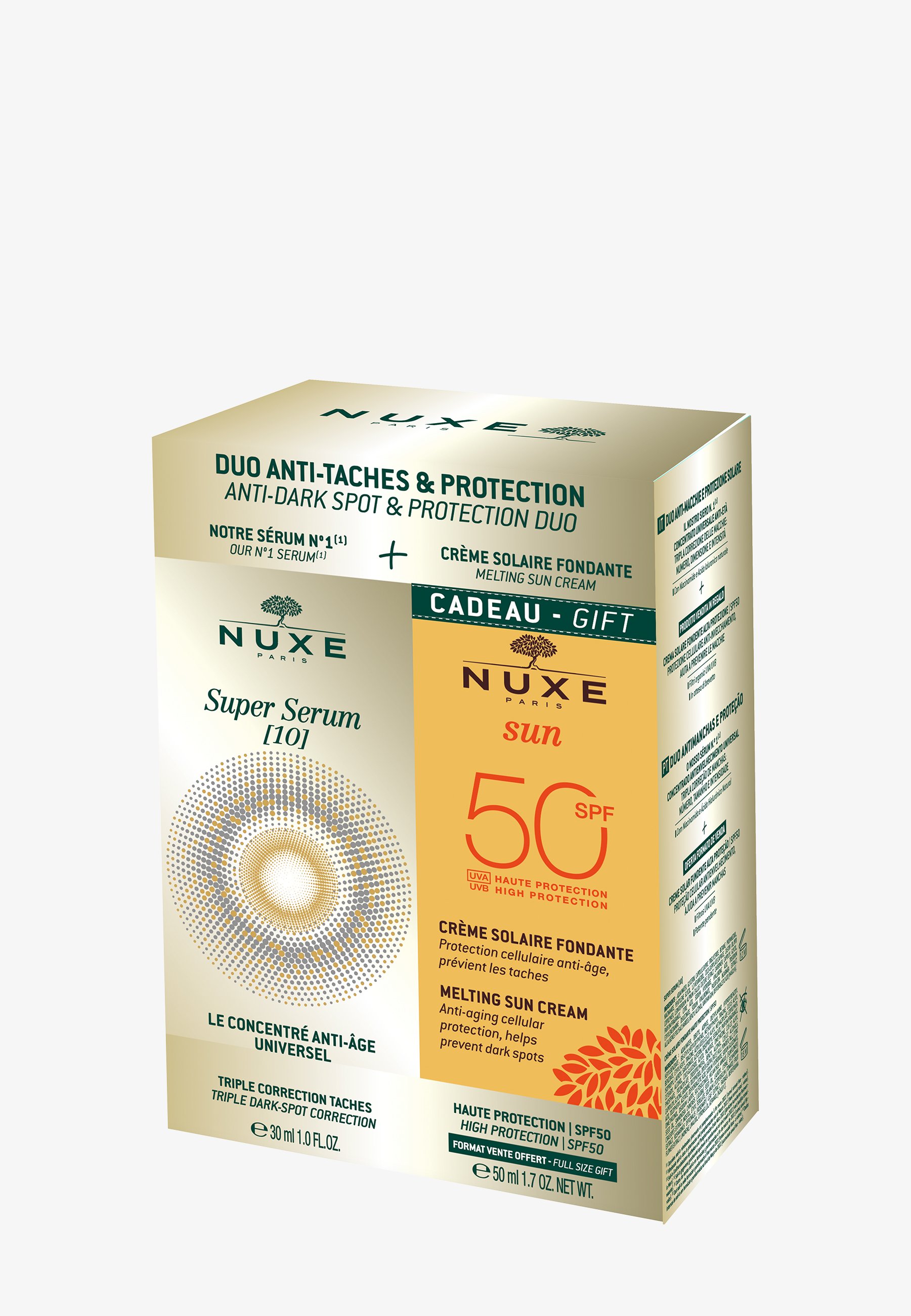 NUXE KIT INCLUDING 1 SUPER SERUM 30ML + 1 FREE MELTING CREAM HIGH PRO ...