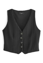 Next TAILORED PLISSÉ - Weste - black/schwarz - Zalando.at