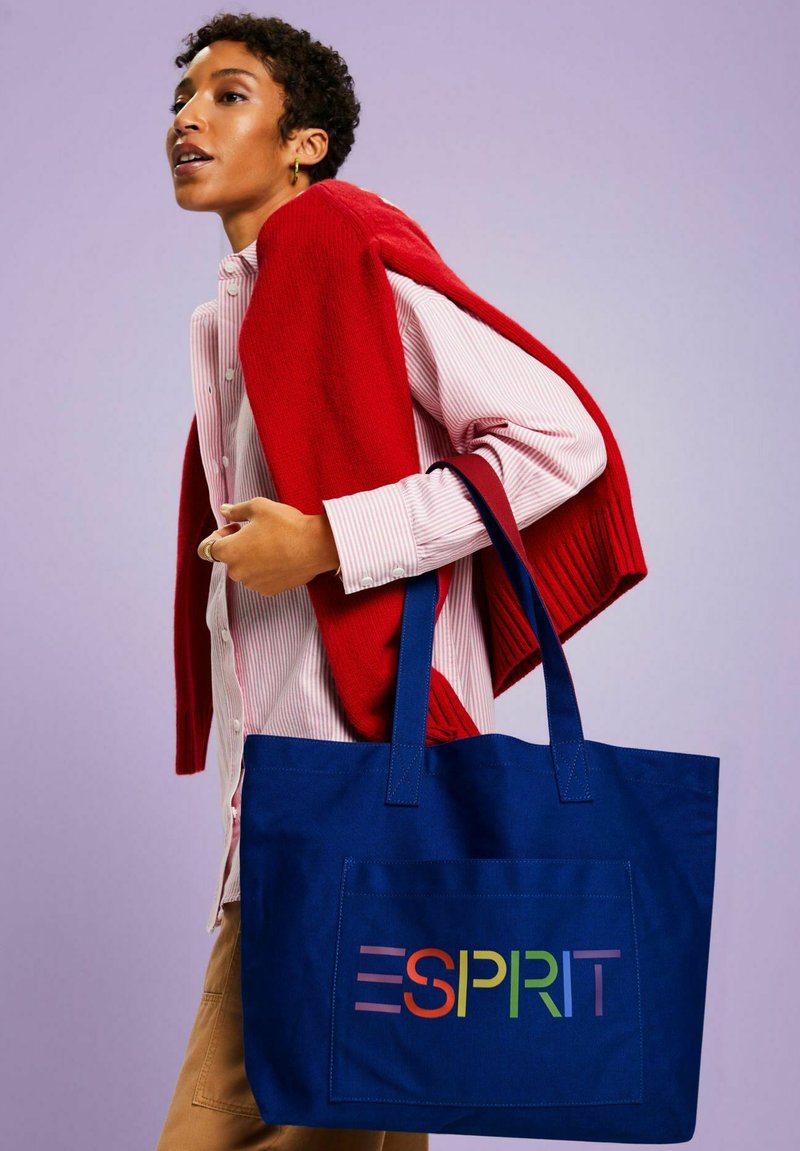 Esprit AUS MIT LOGODESIGN - Shopping Bag - bright blue/blau - Zalando.de