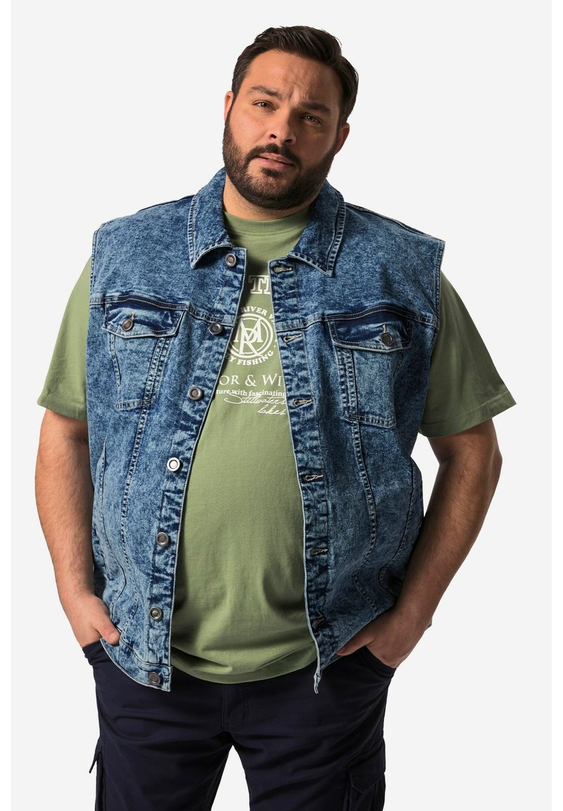 John F. Gee JOHN - Vest - blue stone/bluedenim - Zalando.dk
