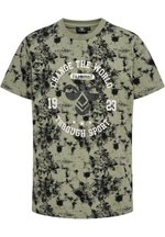 Hummel JOHAN - T-Shirt print - vetiver/braun meliert - Zalando.de