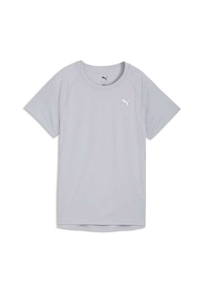 Puma W RUN VELOCITY TEE - Sports T-shirt - vibrant silver/grey - Zalando