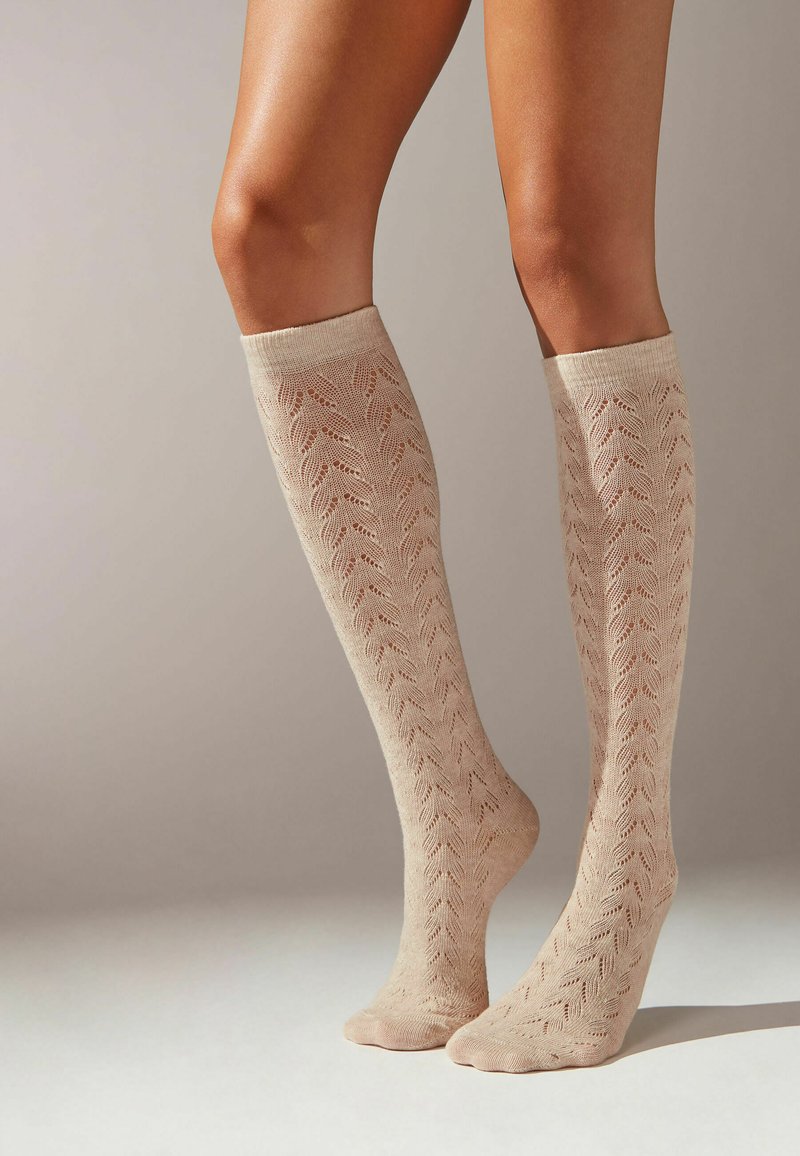 Calzedonia Knee high socks - natural blend/beige - Zalando.de
