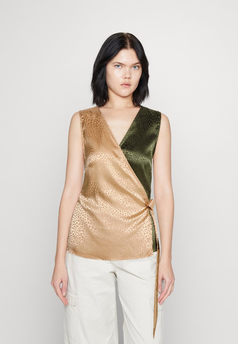 Never Fully Dressed WRAP - Top - olive/gold/goldfarben - Zalando.ch