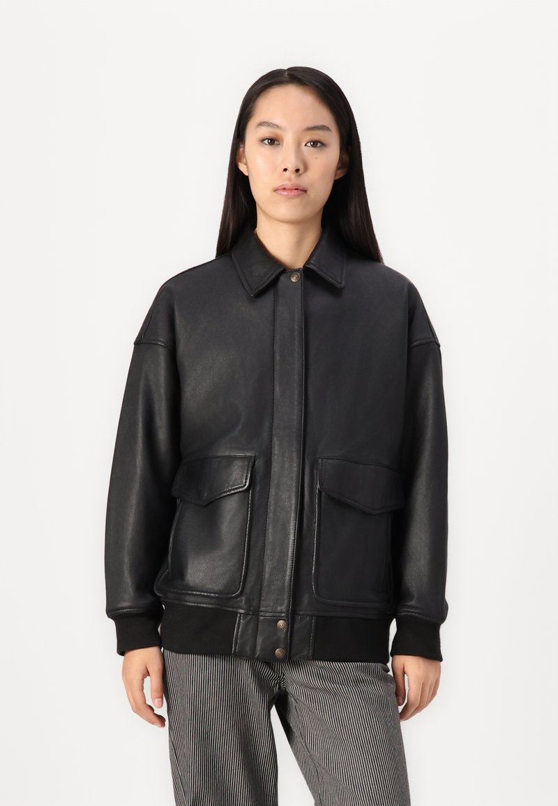 Schott DAISY - Leather jacket - black - Zalando.co.uk