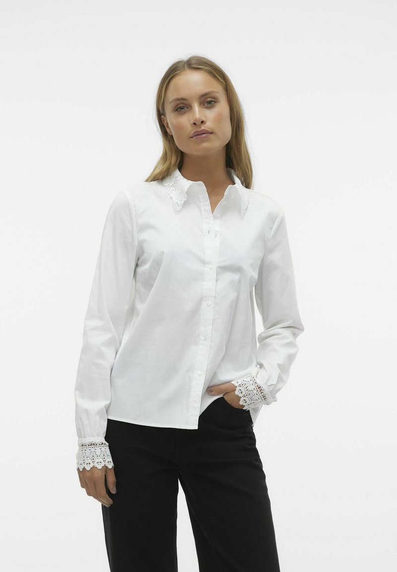 Vero Moda VMCONNIE LS WED - Overhemdblouse - bright white/wit - Zalando.be