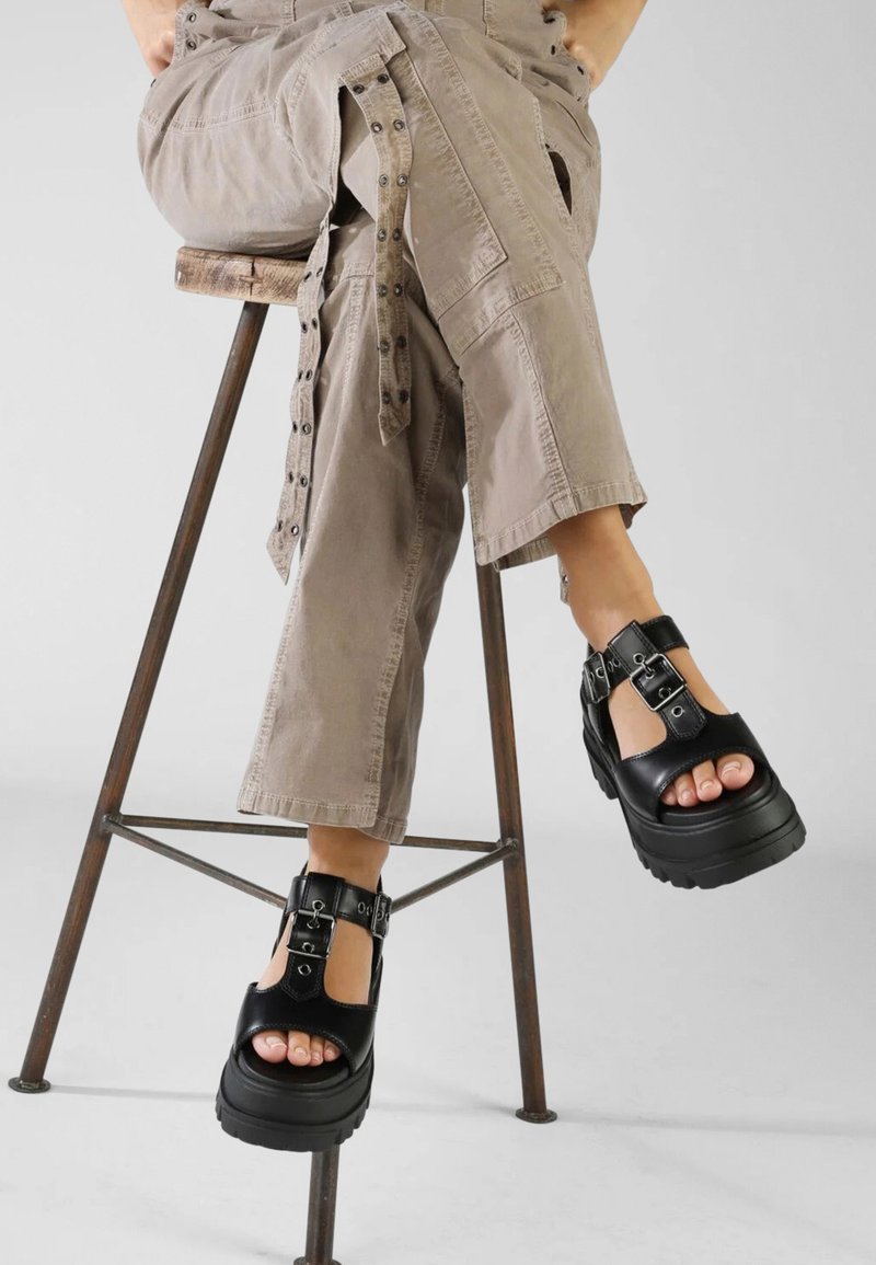 Buffalo ASPHA JANE - Platform sandals - black - Zalando.ie