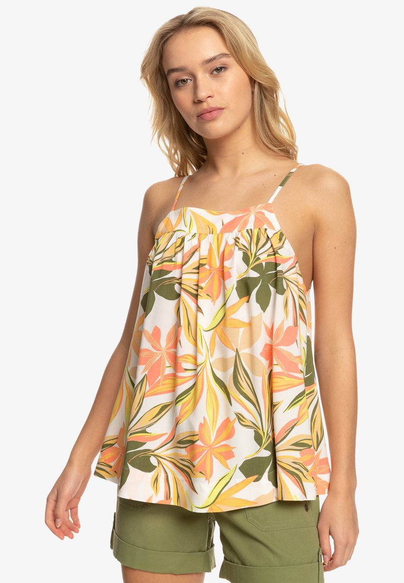 Roxy MAGIC HAPPENS - Bluse - snow white subtly salty multic/mehrfarbig ...