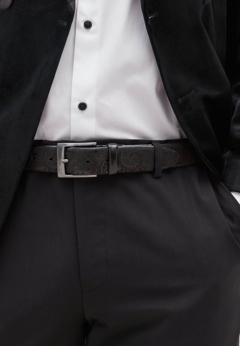 Next LEATHER PAISLEY PATTERNED BELT - Skärp - black/svart - Zalando.se