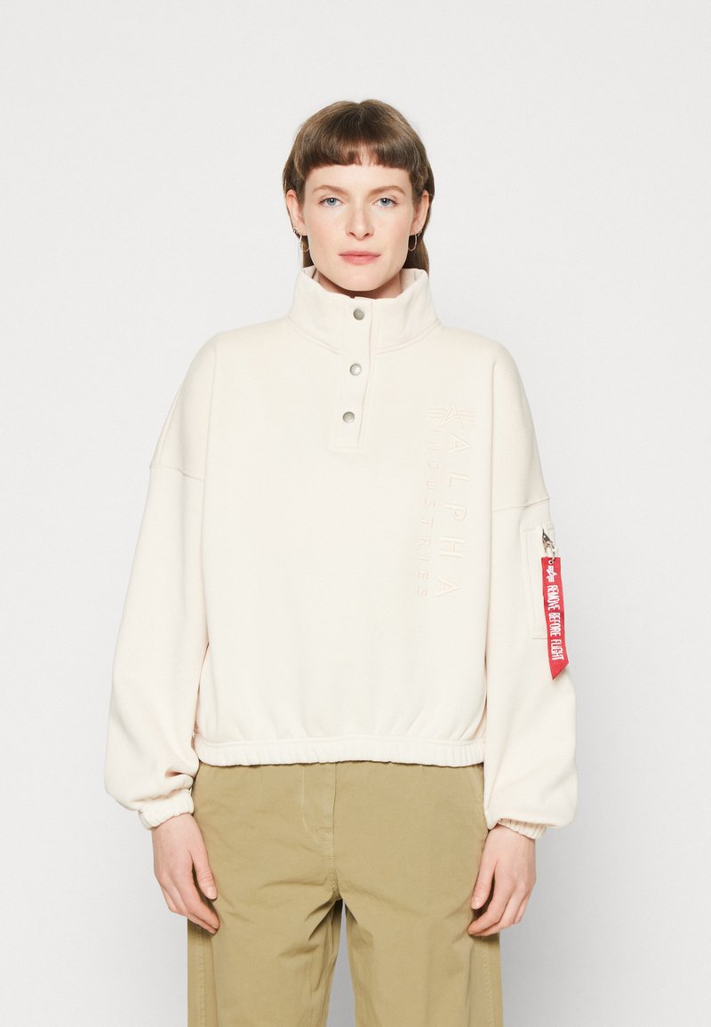 Alpha Industries EMB HC OS SWEATER WMN - Sudadera - jet stream white ...