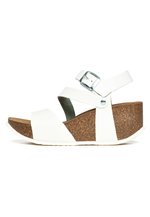 SUNBAY COOMA - Wedge sandals - white - Zalando