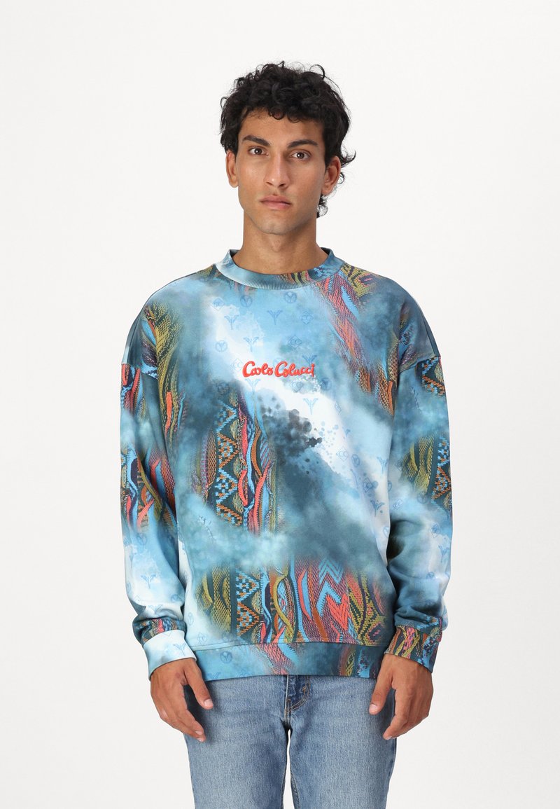 Carlo Colucci Sweatshirt - blue/oransje - Zalando.no