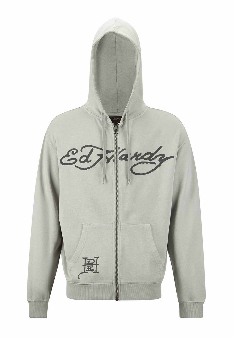 Ed Hardy LOVE KILLS SLOWLY - Sweatjacke - grey/grau - Zalando.de