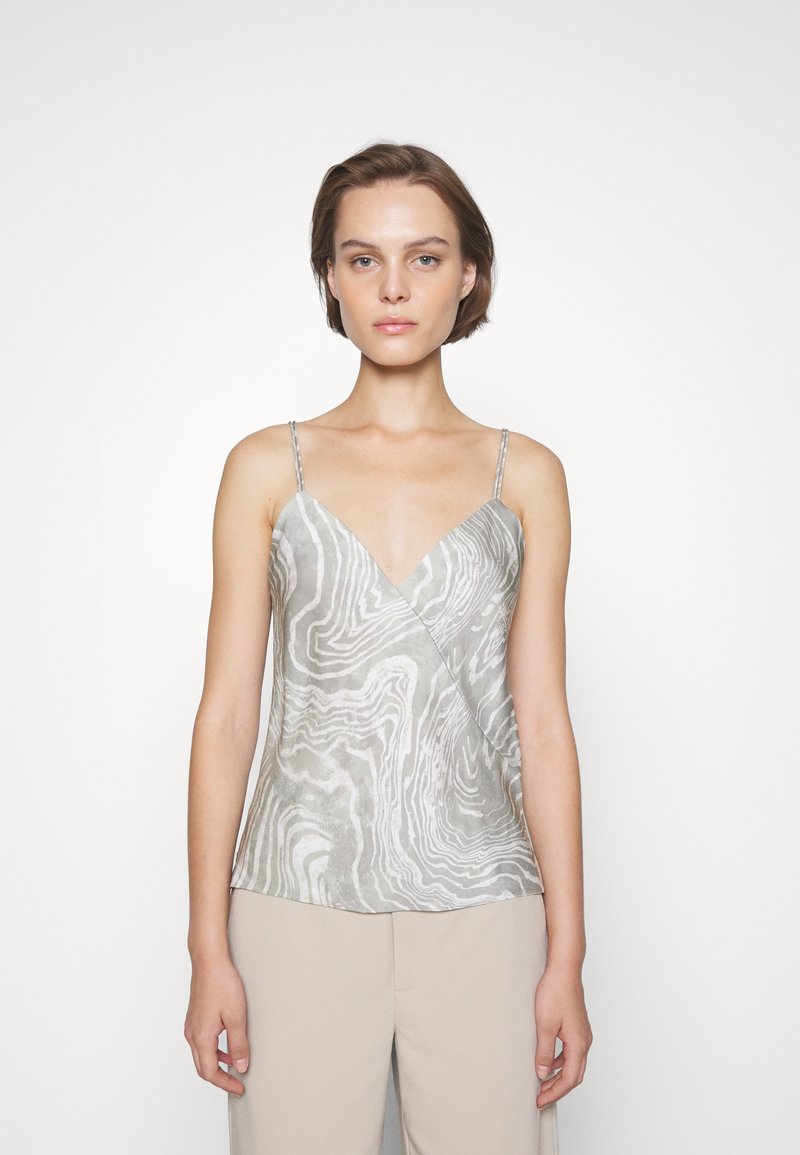 Calvin Klein MARBLE PRINT CAMI - Top - seneca rock/graniet - Zalando.nl
