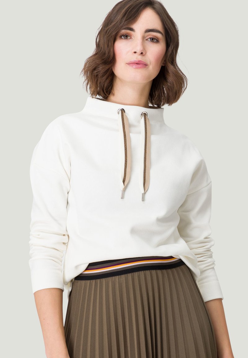 zero MIT TUNNELZUG - Mikina - offwhite/bílá - Zalando.cz