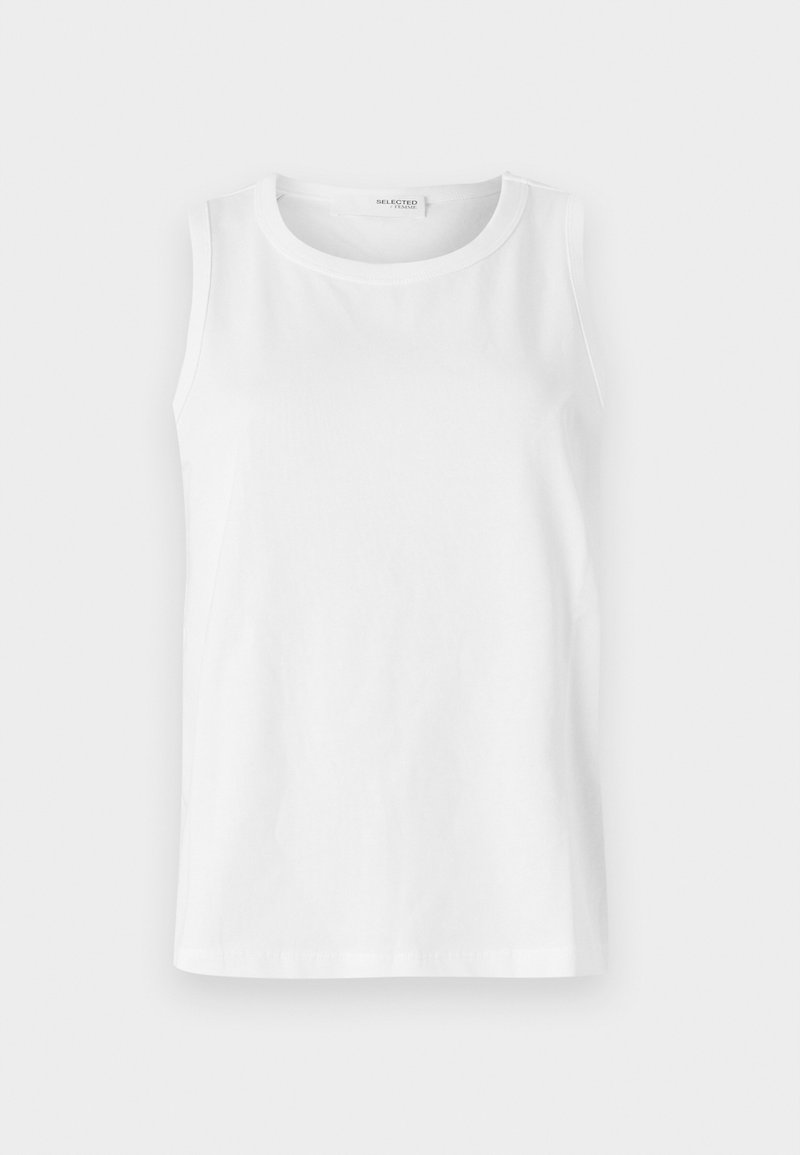Selected SLFESSENTIAL BOXY TANK - Tops - bright white/balts - Zalando.lv