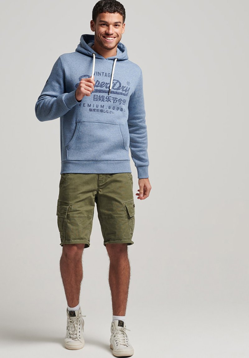 Superdry VINTAGE LOGO AMERICANA - Kapuzenpullover - washed denim blue ...