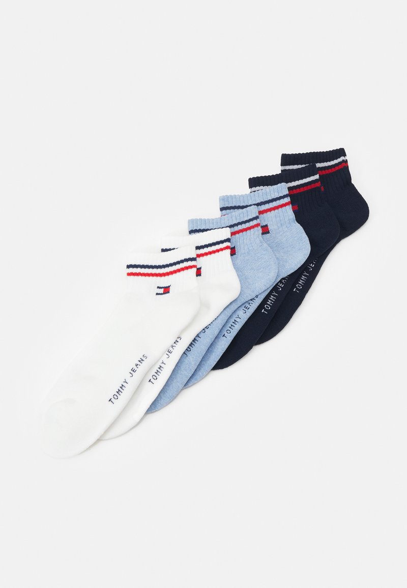 Tommy Jeans QUARTER ICONIC UNISEX 6 PACK - Socks - white/dark navy ...
