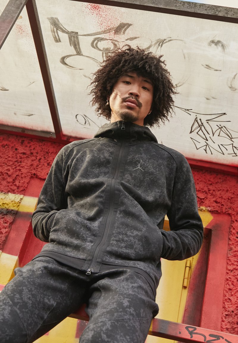 Jordan Zip-up sweatshirt - black/white/black - Zalando.ie