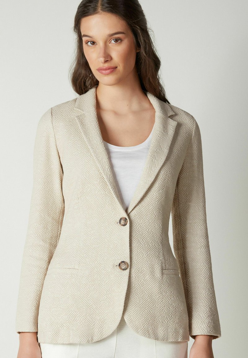 Falconeri Blazer - salt/light grey - Zalando
