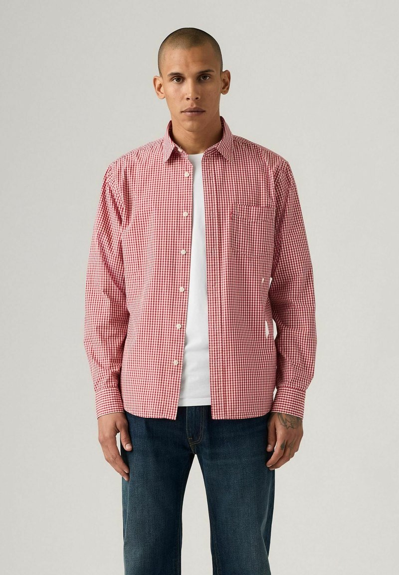 Levi's® SUNSET POCKET STANDARD - Shirt - pumice stone/light red - Zalando
