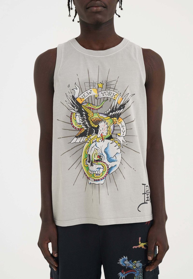 Ed Hardy EAGLE & SNAKE BATTLE - Top - grey/gris - Zalando.es