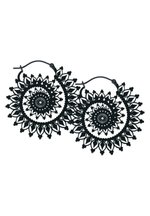 Wildcat FLORAL NAUTILUS HOOPS - Ohrringe - hochglanzpoliert/schwarz ...
