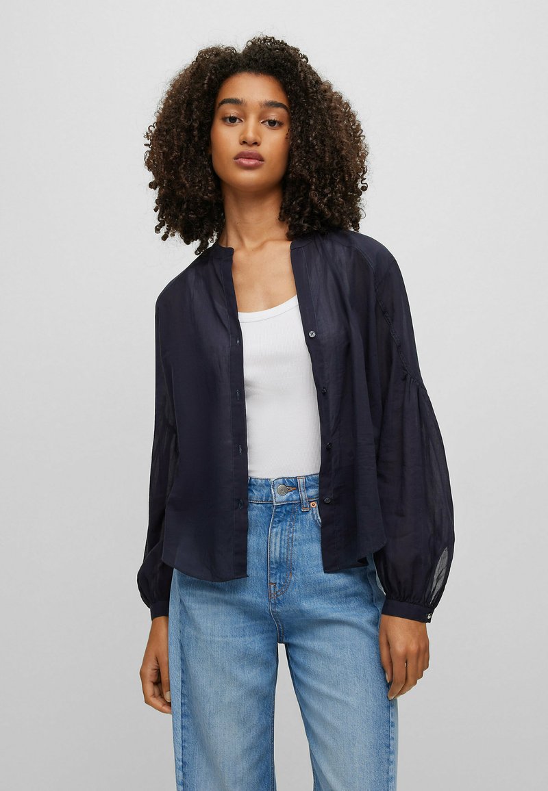 BOSS C_BERDAY - Button-down blouse - dark blue four/dark blue - Zalando ...
