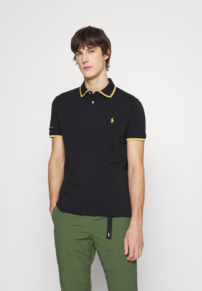 Polo Ralph Lauren CUSTOM SLIM FIT MESH POLO SHIRT - Polo shirt - black - Zalando.co.uk