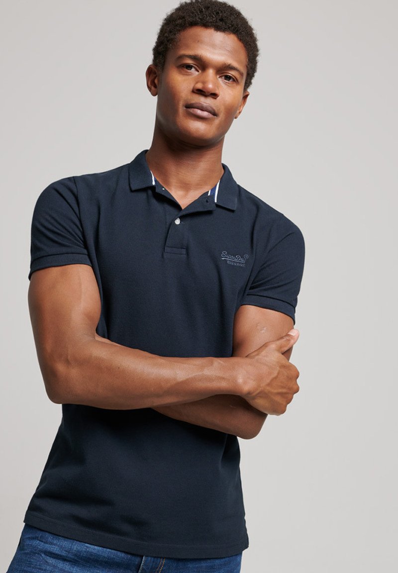 Superdry Polo - eclipse navy/bleu chiné - ZALANDO.FR