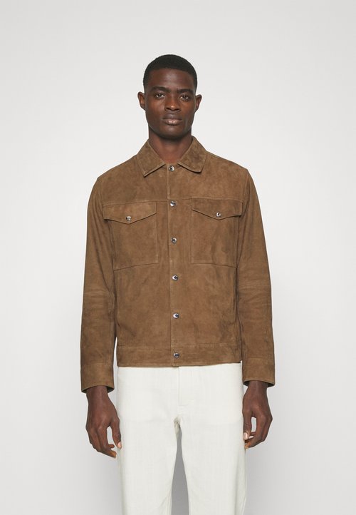 BOSS MAHDI - Lederjacke - medium beige/beige - Zalando.ch