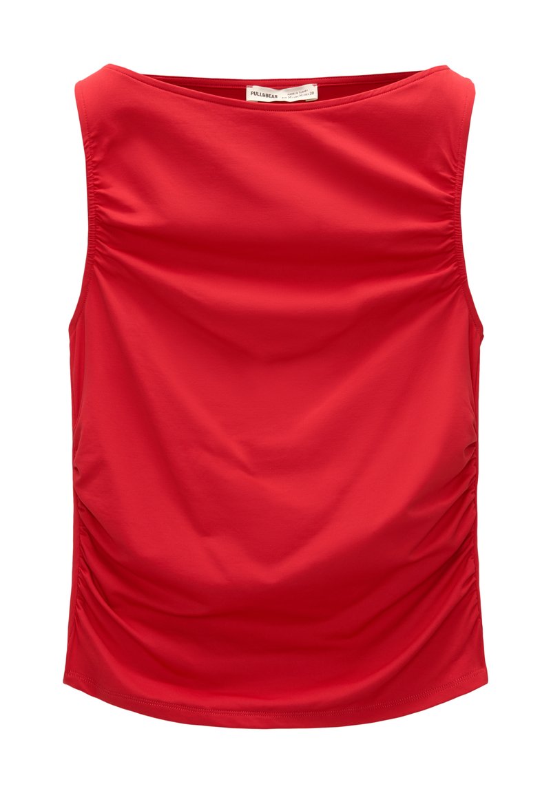 PULL&BEAR GATHERED - Top - red - Zalando