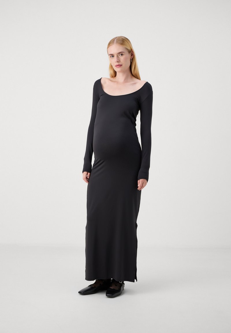 ONLY MATERNITY OLMEA DEEP BACK DRESS - Maxi dress - black - Zalando.ie
