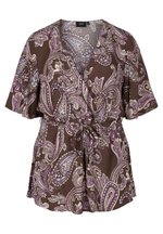Zizzi MED BINDEBÃ¥ND - Tunic - bracken paisley/brown - Zalando.de
