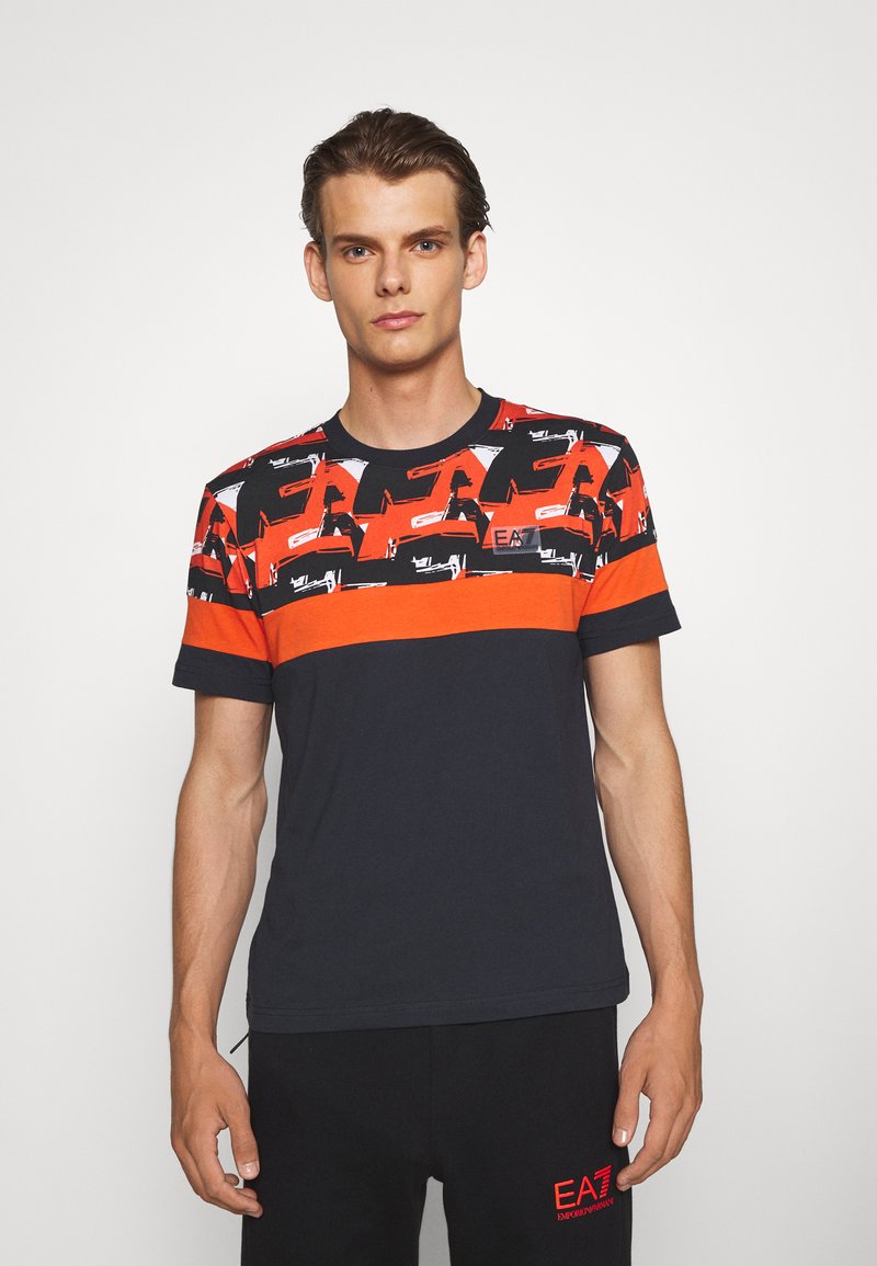 Ea7 Emporio Armani T Shirt Print Dark Blue Dunkelblau Zalando At