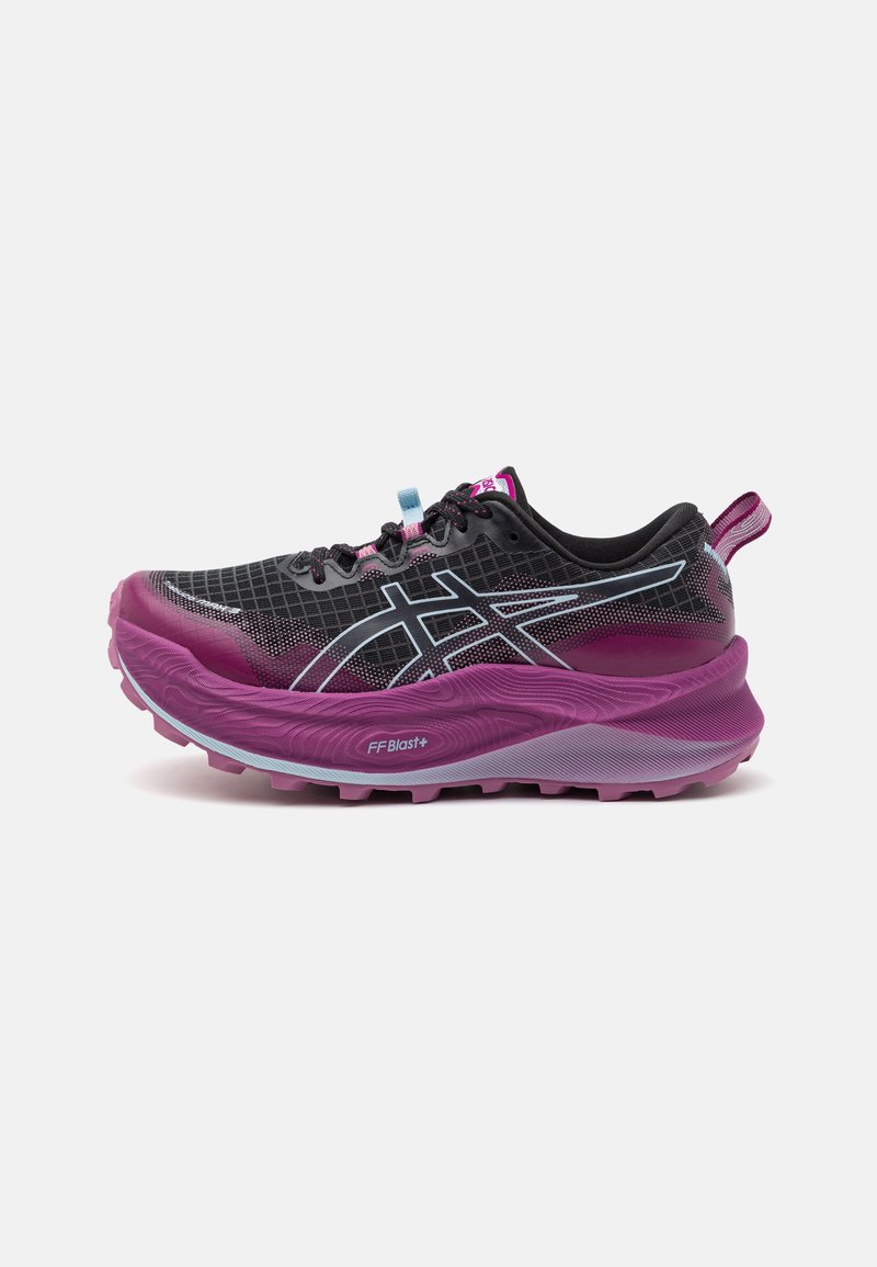 ASICS TRABUCO MAX 3 - Trail hardloopschoenen - black/light blue/zwart ...