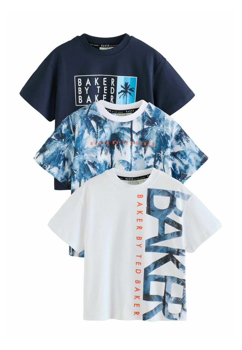 Baker by Ted Baker REGULAR FIT - GRAPHIC PRINT 3 PACK - Camiseta estampada - navy graphic/azul ...