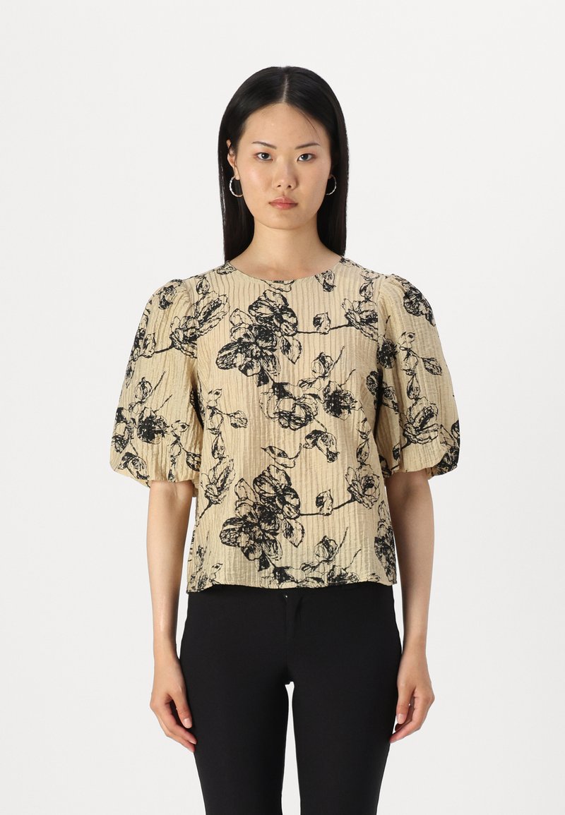 VILA VISACHI VOLUME SLEEVE - Blouse - tigers eye/black - Zalando.ie