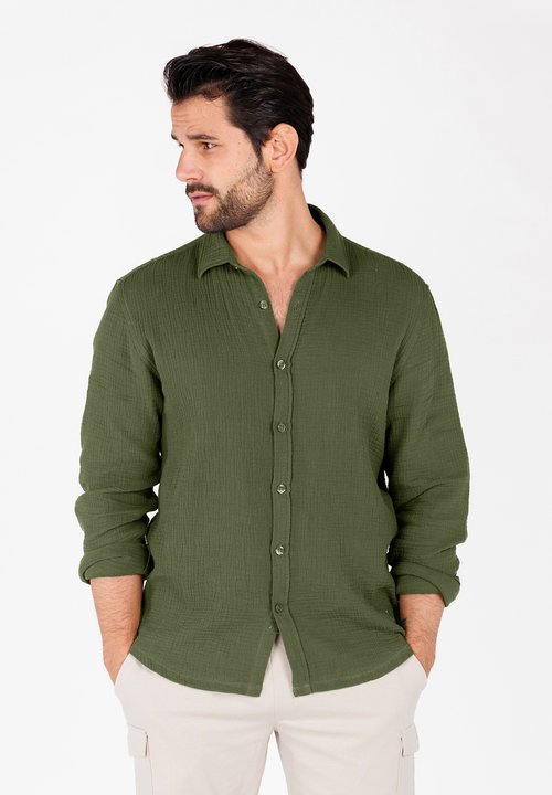 MCS SAN JUAN - Chemise - beetle/vert foncé - ZALANDO.BE