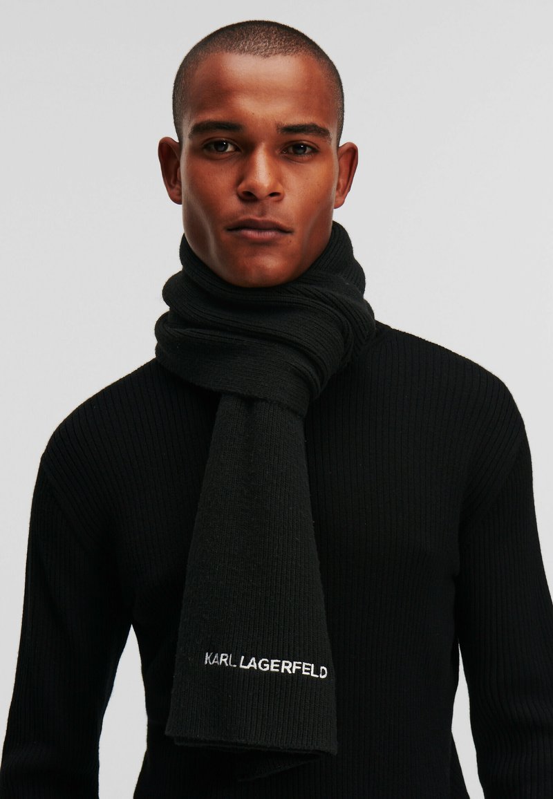 KARL LAGERFELD IKON KNIT - Écharpe - black/noir - ZALANDO.FR