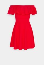 WAL G PETITE ALEXA RUFFLE SKATER - Vapaa-ajan mekko - red/punainen ...