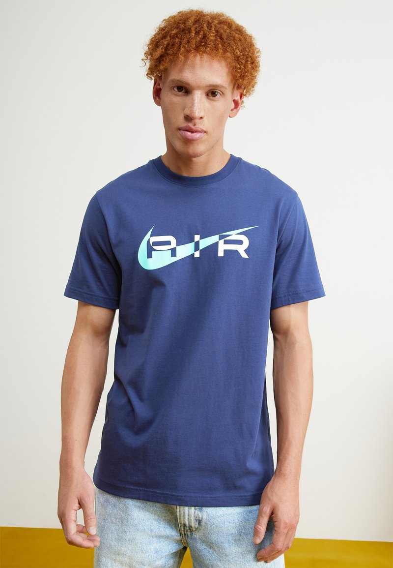 Nike Sportswear AIR GRAPHIC TEE - T-Shirt print - midnight navy ...