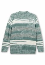 Sheego Strickpullover - türkis meliert/transparent - Zalando.de