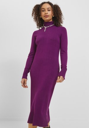 Cesare Gaspari HIGH NECK LONG SLEEVE - Robe fourreau - purple/violet ...
