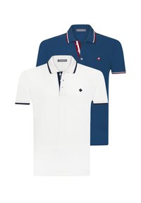 Jacey Quinn MERA - 2 PACK SHORT SLEEVE - Polo shirt - white marine ...