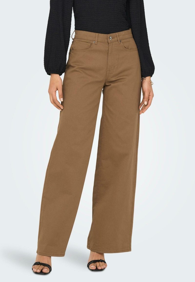 ONLY HW WIDE COL LONG - Pantalones - toasted coconut/marrón - Zalando.es