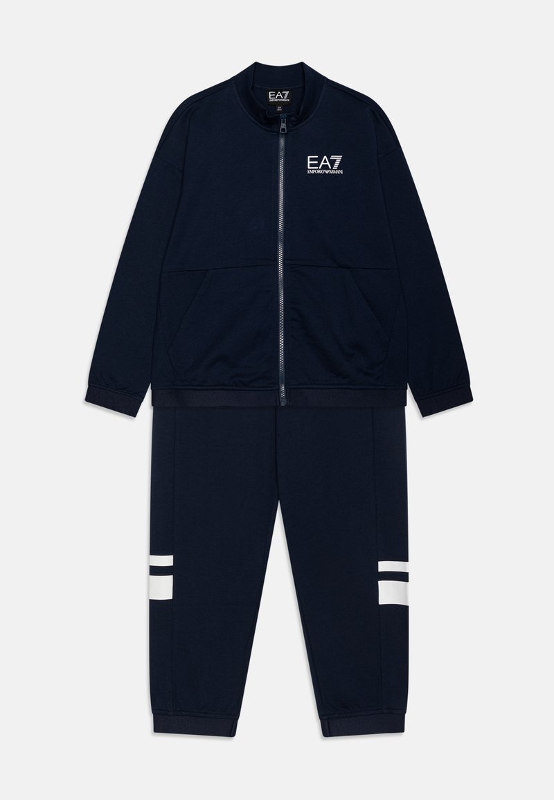 EA7 Emporio Armani TUTA SPORTIVA UNISEX SET - Zip-up sweatshirt - navy ...