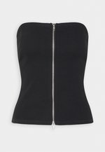 Weekday CRUE ZIP TUBE - Top - black/zwart - Zalando.be
